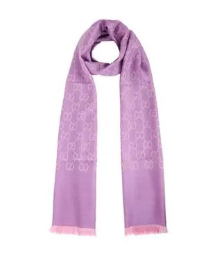 Gucci Double G Double-sided Fringed Scarf