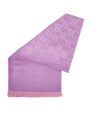 Gucci Double G Double-sided Fringed Scarf