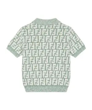 Fendi Short Sleeve Knit Polo Shirt