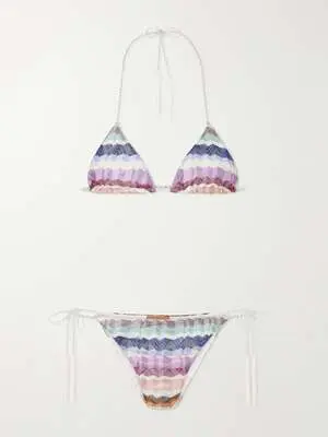 Missoni Striped Tasseled Bikini - Multi