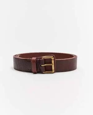 Billy Reid Uniform Leather Belt - Brown
