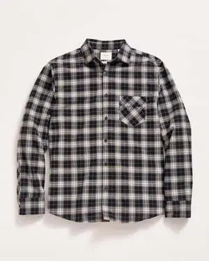 Billy Reid Billy's Plaid John T Shirt - Black