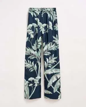 Billy Reid Tropical Oasis Silk Lounge Pant - Navy