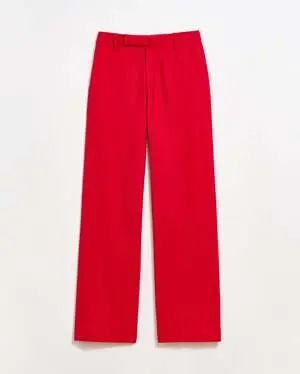 Billy Reid Flat Front Trouser - Holiday Red