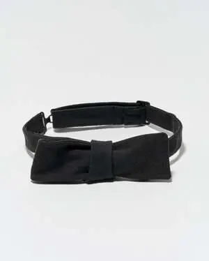 Billy Reid Silk Slub Bow Tie - Black