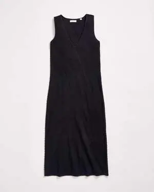 Billy Reid Transfer Rib V-neck Dress - Black