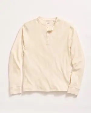 Billy Reid Slub Tuck Henley - White