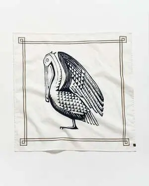Billy Reid Coastal Pelican Bandana - White