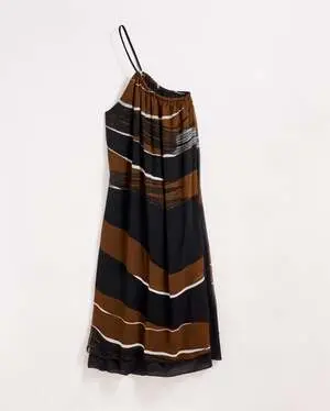 Billy Reid Desert Wave Silk Cocktail Dress - Multi Colored