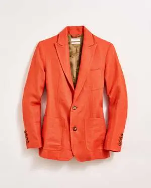 Billy Reid Linen Two Button Blazer - Sunset