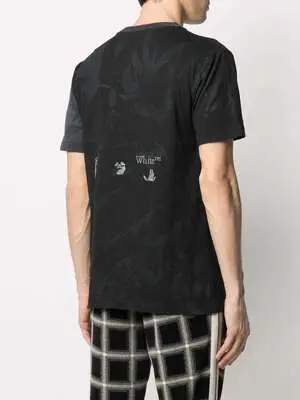 Off-White Camouflage Logo Print T-shirt