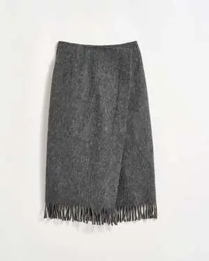 Billy Reid Blanket Wrap Skirt - Grey