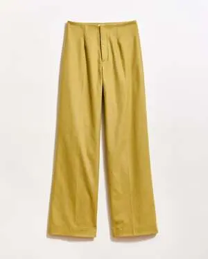 Billy Reid Hollywood Wide Leg Trouser - Chartreuse