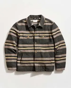 Billy Reid Heirloom Stripe Woodsman Jacket - Asphalt Multi