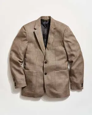 Billy Reid Micro Houndstooth Walton Jacket - Brown Multi