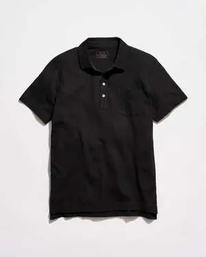 Billy Reid Pique Pensacola Polo - Black