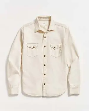 Billy Reid Shoals Twill Shirt - Cream