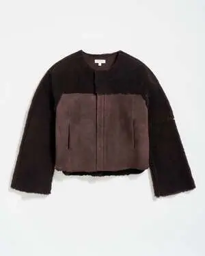 Billy Reid Short Shearling Jacket - Coffee Bean