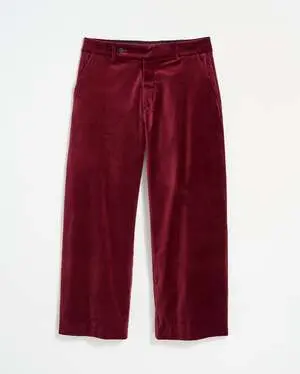 Billy Reid Tab Cropped Trouser - Burgundy