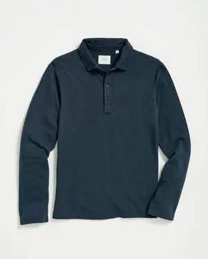 Billy Reid Long-sleeve Herringbone Polo
