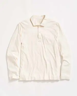 Billy Reid Long Sleeve Pensacola Polo - White