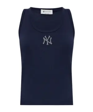 SPORTY  RICH Sleeveless Vest - Navy Blue