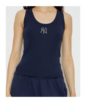 SPORTY  RICH Sporty & Rich Sleeveless Vest With Ny Logo Embellishment
