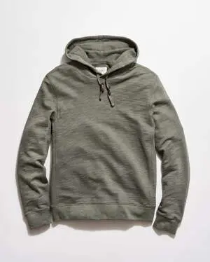 Billy Reid French Terry Hoodie Pullover - Grey