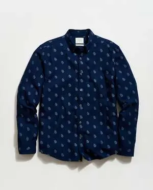 Billy Reid Pelican Paisley Jacquard Wilson Shirt