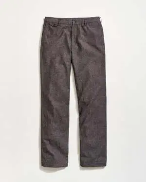 Billy Reid Chambray Flat Front Pant - Grey