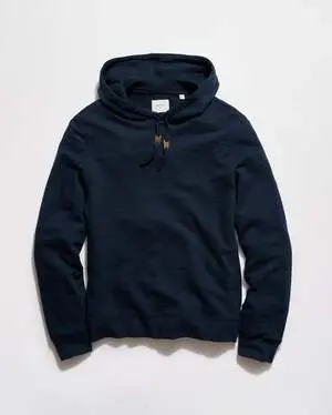Billy Reid French Terry Hoodie Pullover - Blue
