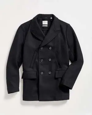 Billy Reid Bond Peacoat - Black