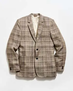 Billy Reid Plaid Linen Walton Jacket - Multi Colored