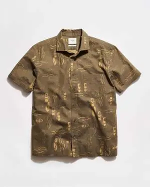 Billy Reid Short Sleeve Melange Surfing Ladies Treme Shirt