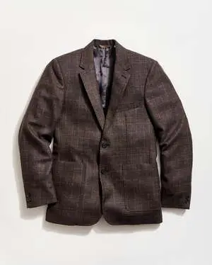 Billy Reid Virgin Wool Plaid Walton Jacket - Brown Multi