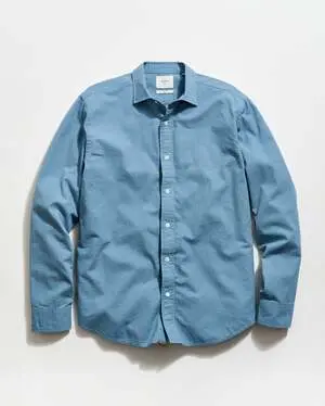 Billy Reid Seersucker Cedar Shirt - Blue