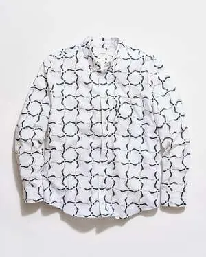 Billy Reid Pelican Plaid Msl 1-pocket Shirt - White