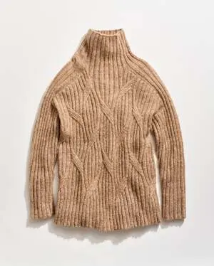 Billy Reid Rope Cable Sweater - Tan