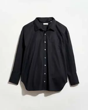 Billy Reid Detachable Collar Dolman Shirt - Black