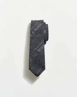 Billy Reid Tonal Verigated Striped Tie - Grey