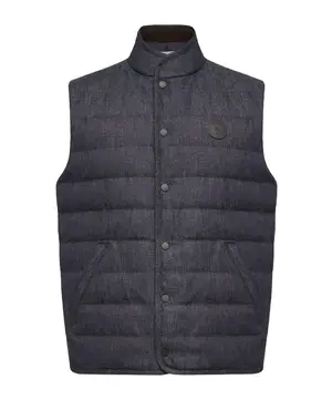 Moncler Liorane Denim Down Vest - Black