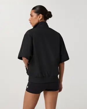 Vuori Retrograde Short Sleeve Half Zip Jacket - Black