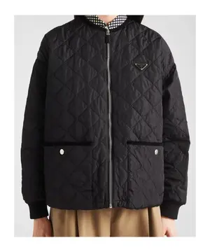 Prada Quilted Corduroy-trim Jacket