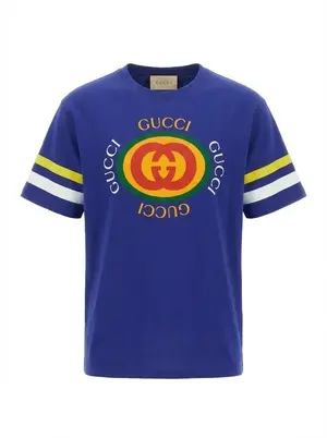 Gucci Vintage Logo Printed Crewneck T-shirt