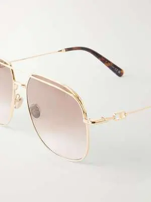 Dior Petit Cd Metal Aviator Sunglasses