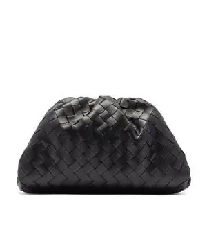 Bottega Veneta Interwoven-design Clutch Bag - Black