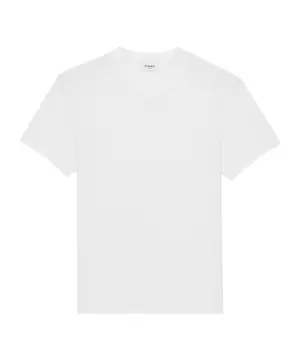 Saint Laurent Cassandre Ribbed T-shirt - White
