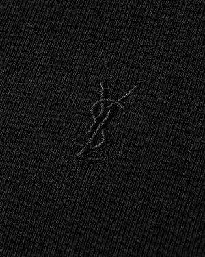 Saint Laurent Cassandre Ribbed T-shirt