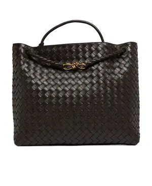 Bottega Veneta Woven Detail Shoulder Bag - Black