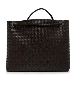 Bottega Veneta Woven Detail Shoulder Bag - Black